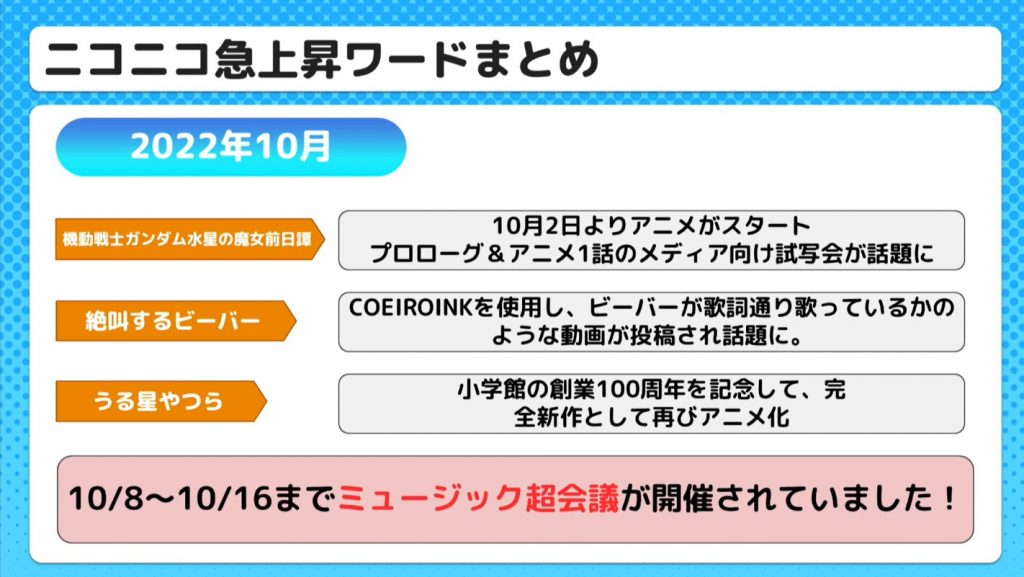 『週刊ニコニコインフォ 第100回 大感謝の最終号』番組レポート 歴代ゲストからのお祝いメッセージ、過去の名場面振り返りなど大ボリュームの内容 ...